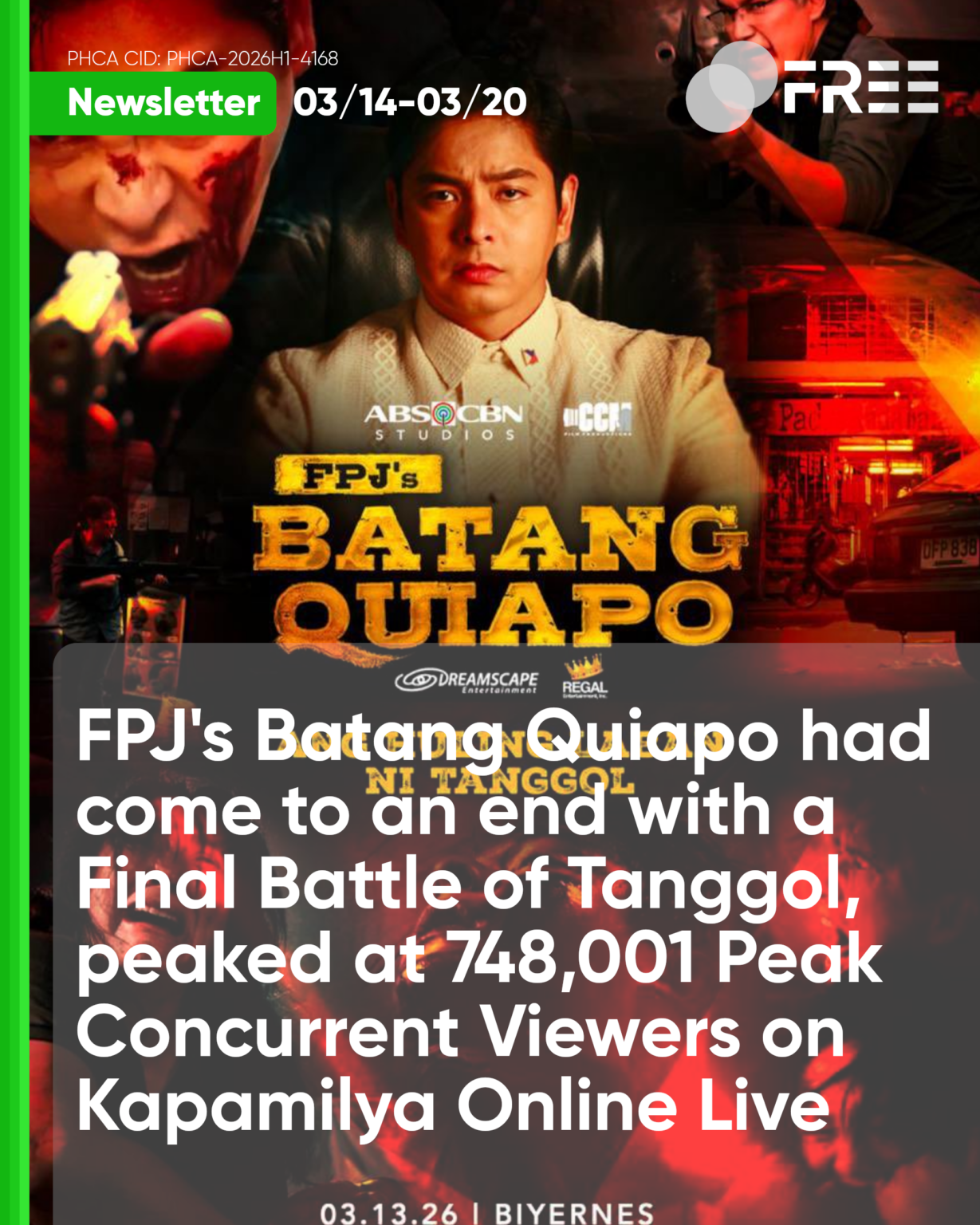 DRPS PHCA Free Newsletter (3/14 to 3/20): FPJ’s Batang Quiapo ends with ...